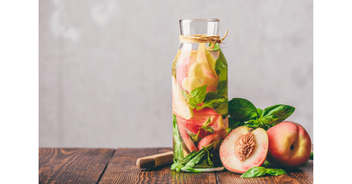 Peach and Basil Infused Water Recipe | Distillata