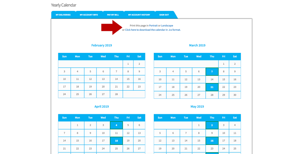 How to Print & Download Your Delivery Schedule | Distillata